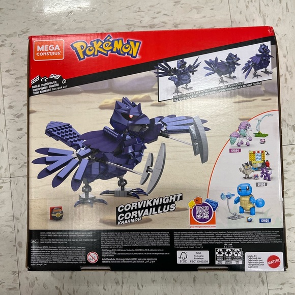 Mega Construx | Toys | Mega Construx Pokemon Corviknight Buildable Play ...